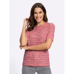WITT WEIDEN Baumwollpullover in fuchsia-koralle-meliert | Gr.: 38