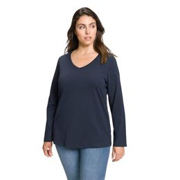 Ulla Popken Shirt in marine | Gr.: 46-48