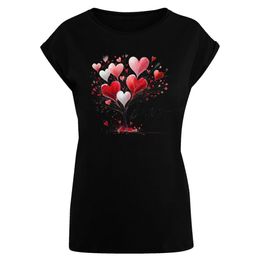 F4NT4STIC Extended Shoulder T-Shirt Herzbaum Be Mine! in schwarz | Gr.: XS
