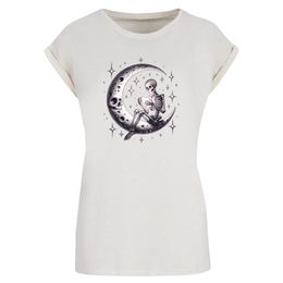 F4NT4STIC T-Shirt Gothic Valentinstag Skelett Mond in Whitesand | Gr.: 3XL