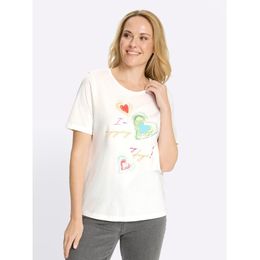 Sieh an! Kurzarm-Shirt in ecru-apfel | Gr.: 38