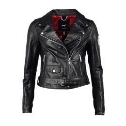 Maze Lederjacke Cypress in schwarz/wei&szlig; | Gr.: L