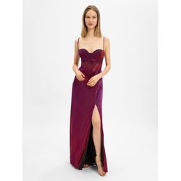 UNIQUE Abendkleid in bordeaux blau - 0001 | Gr.: 38