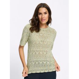 WITT WEIDEN Ajour-Pullover in lindgr&uuml;n-meliert | Gr.: 50