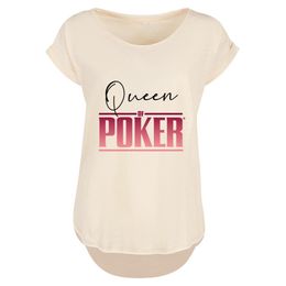 F4NT4STIC Long Cut T-Shirt Queen of Poker in Whitesand | Gr.: L