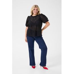 Kaffe curve Kurzarm-Bluse KCmasia Regular fit in Black Deep | Gr.: 54