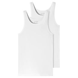 Schiesser Unterhemd / Tanktop 95/5 Organic Cotton in Wei&szlig; | Gr.: XL
