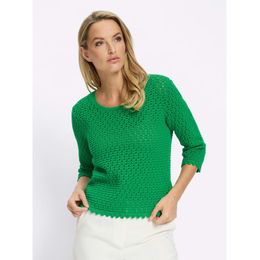 Heine 3/4 Arm-Pullover in grasgr&uuml;n | Gr.: 42