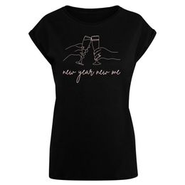 F4NT4STIC T-Shirt Silvester Party new year new me in schwarz | Gr.: S