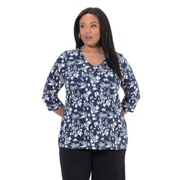 Ulla Popken Longshirt in marine | Gr.: 62/64