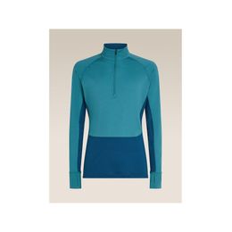 Icebreaker Unterhemd Merino 200 ZoneKnit LS Half Zi in Rauchblau3494 | Gr.: L
