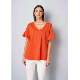 Alba Moda Bluse mit V-Ausschnitt in orange | Gr.: 38