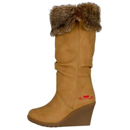 Loveness Winterstiefel Uni in braun | Gr.: 38