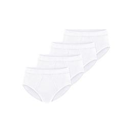 Schiesser Slip / Unterhose Cotton Essentials Feinripp in Wei&szlig; | Gr.: M