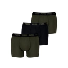 Puma Boxershort 3er Pack in Schwarz/Gr&uuml;n | Gr.: L