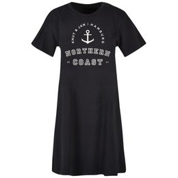 F4NT4STIC Ladies Tee Dress Northern Coast Nordsee Knut & Jan Hamburg in schwarz | Gr.: L