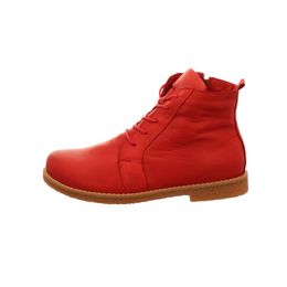 Esgano Damenschn&uuml;rrstiefel warm flach Da.-Stiefelette in Rot | Gr.: 38