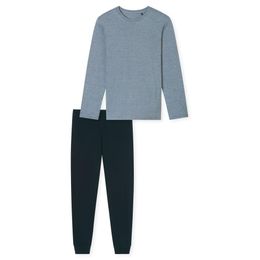 Schiesser Pyjama Casual Essentials in nachtblau | Gr.: 50