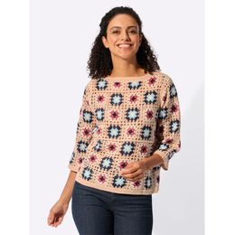 WITT WEIDEN Pullover in apricot-koralle-gemustert | Gr.: 48-50
