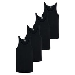 Schiesser Unterhemd / Tanktop Original Classics Feinripp in Schwarz | Gr.: S