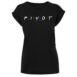 F4NT4STIC T-Shirt 'FRIENDS TV Serie Pivot Logo BLK' in schwarz | Gr.: S