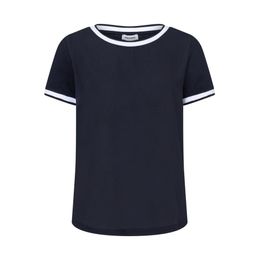 More & More More & More Blusenshirt mit Kontrastabschl&uuml;ssen in marine | Gr.: 46