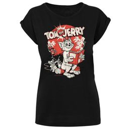 F4NT4STIC T-Shirt Tom and Jerry TV Serie Rocket Prank in schwarz | Gr.: XS
