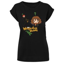 F4NT4STIC T-Shirt Harry Potter Hermione Granger Wingardium in schwarz | Gr.: 5XL