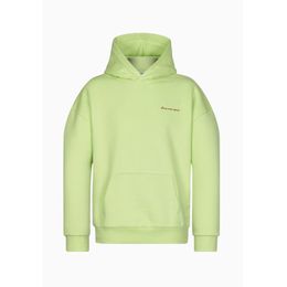 Naketano Oversize-Sweat Hoody Big Theo 20 Matcha Green Melange | Gr.: XL