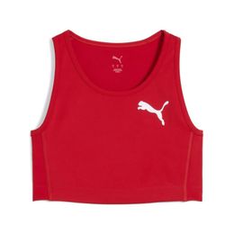 Puma Sportshirt "W CROSS THE LINE CROP Top 3.0" in Rot | Gr.: L