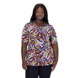Ulla Popken Shirt in beere | Gr.: 58-60