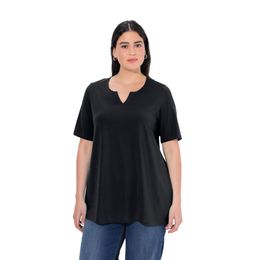 Ulla Popken Shirt in schwarz | Gr.: 58-60