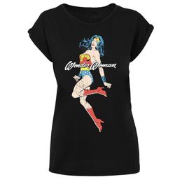 F4NT4STIC T-Shirt DC Comics Wonder Woman Jump in schwarz | Gr.: 5XL