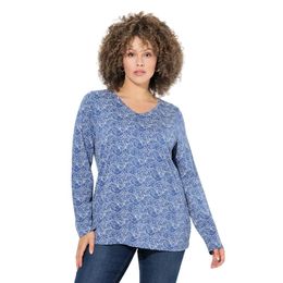 Ulla Popken Shirt in atlantikblau | Gr.: 46-48