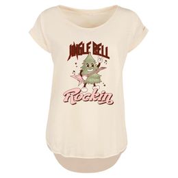 F4NT4STIC Long Cut T-Shirt Jingle Bell Rocking Weihnachten Tree in Whitesand | Gr.: L
