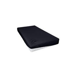H.G. Hahn-Haustextilien H.G. Hahn Spannbetttuch Primera Elastan Feinjersey in schwarz | Gr.: 140 x 200