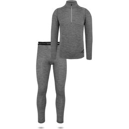 Normani Outdoor Sports Herren Merino Langarmshirt und Hose Canberra/Sydney in Grau | Gr.: 6XL