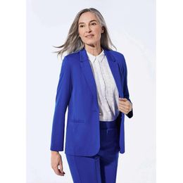 GOLDNER Kurzgr&ouml;&szlig;e: Leichtblazer Blazer mit Reverskragen, Paspeltaschen in royalblau | Gr.: 20