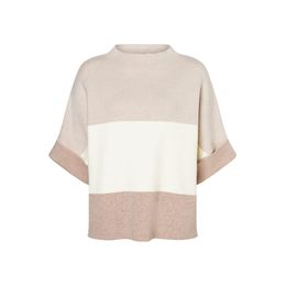 More & More More & More weiter Halbarm-Pullover, Colorblock in beige/offwhite | Gr.: 34