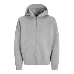 Jack & Jones Jack & Jones Sweatshirt mit Rei&szlig;verschluss in Light Grey Melange | Gr.: XXL