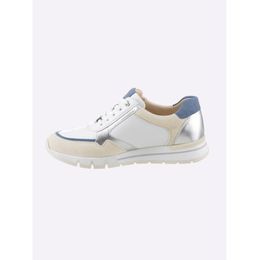 Caprice Sneaker in wei&szlig;-jeansblau | Gr.: 39
