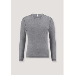 hessnatur Funktions-Langarmshirt in anthrazit | Gr.: S