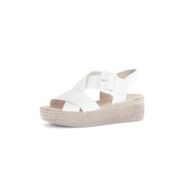 Gabor Plateau Sandalen in creme | Gr.: 42,5