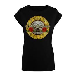F4NT4STIC Extended Shoulder T-Shirt Guns 'n' Roses Vintage Logo Black in schwarz | Gr.: M