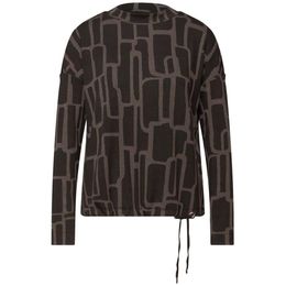 Street One Langarmshirt in darkest brown | Gr.: 40
