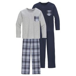 Le Jogger Pyjama in marine, grau-meliert | Gr.: 122/128