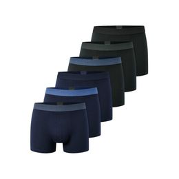 Schiesser Retro Short / Pant 95/5 Cotton in Dunkelblau / schwarz | Gr.: L