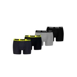 Boxershorts Puma MEN EVERYDAY BASIC BOXERS 2P in Grey Melange / Yellow | Gr.: M