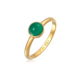 Elli Ring 925 Sterling Silber in Gold | Gr.: 56