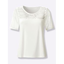 CR&Eacute;ATION L creation L Mesh-Shirt in ecru | Gr.: 38